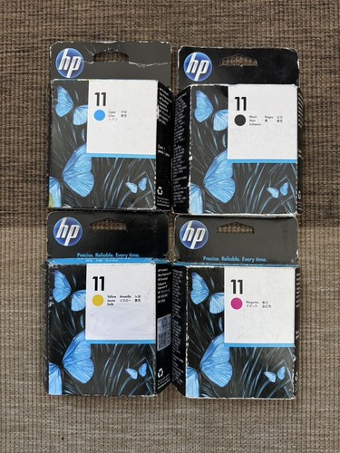 HP 11 Printhead Set C4810A C4811A C4812A C4813A Genuine 2011-2023 #17/ ...