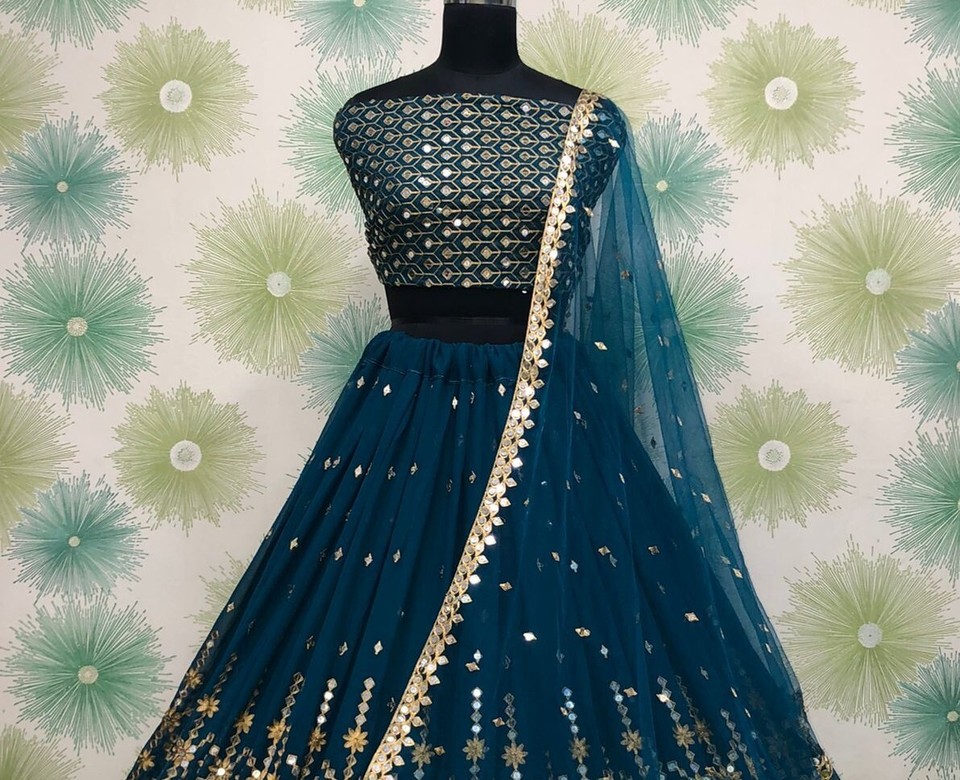 New Lengha Pakistani Anarkali Indian Fancy Wear Wedding Bollywood ...