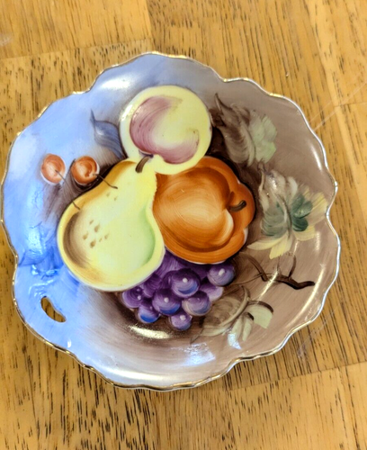 Lefton China hand painted porcelain bowl plate wall hanging 5 inch ...