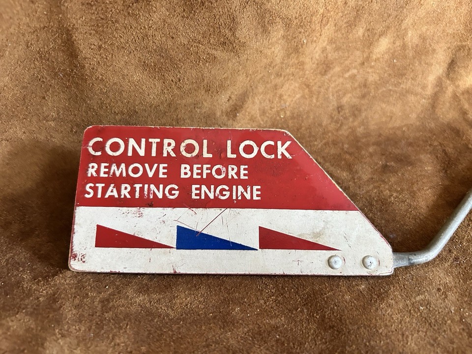 Vintage - Cessna Control Lock Placard | eBay