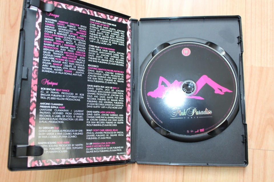 Pink Paradise Paris Vol. 1 DVD Video Strip Table Dance David Guetta Bob ...
