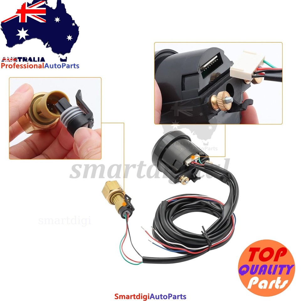 52mm Boost Gauge Sensor AFR UEGO Wideband Air Fuel Ratio Gauge 30-35psi ...