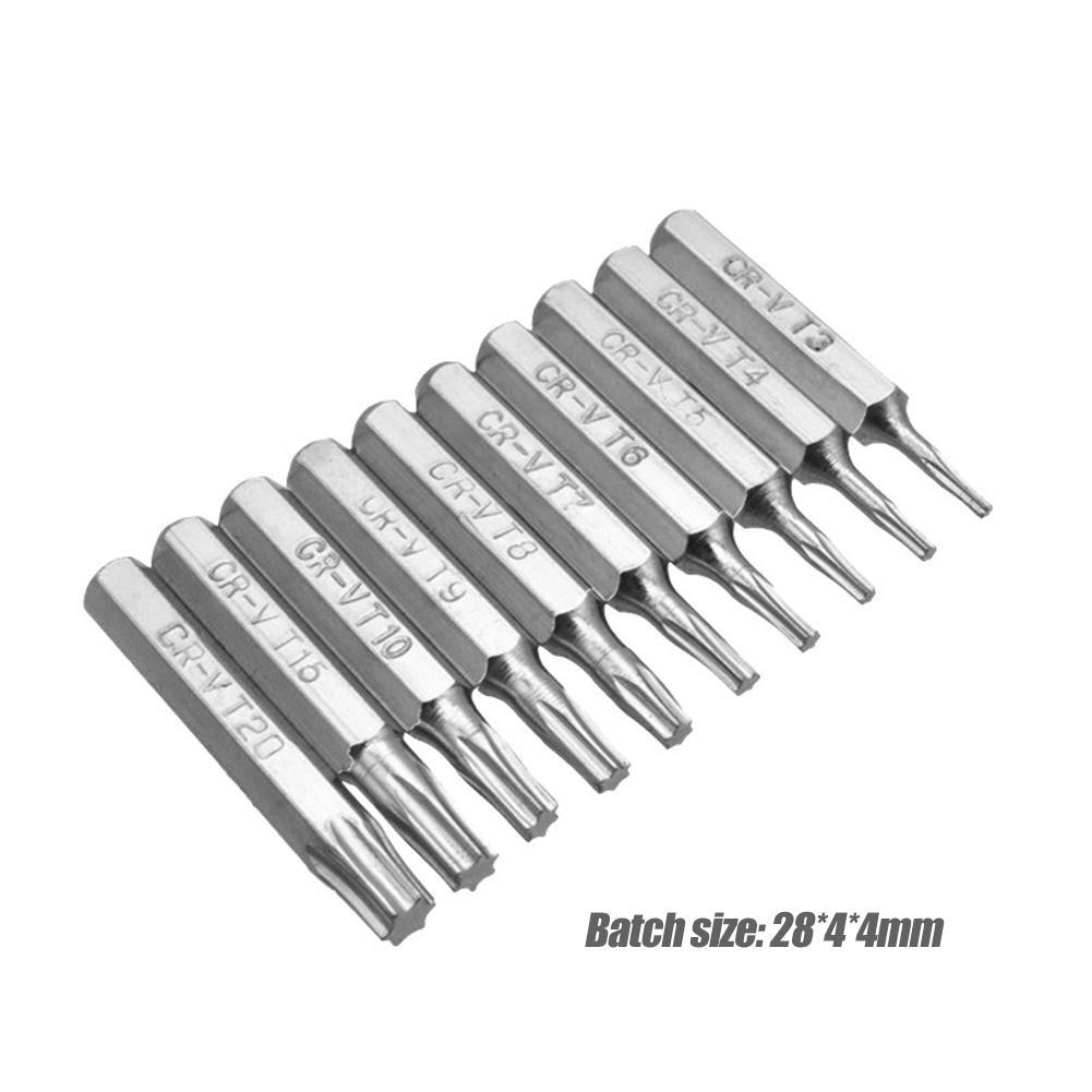 10pcs CR-V Torx Bits Set T3 T4 T5 T7 T8 T9 T10 T15 T20 Mobile Repair ...
