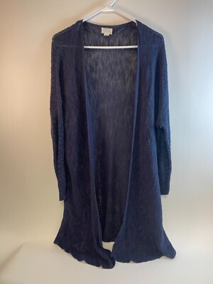 Caslon Sweater Women's Size XS Navy Blue Duster Open Cardigan Semi ...
