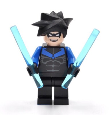 Lego Nightwing Minifig Classic Arkham Asylum Batman DC 7785 RARE NEW ...