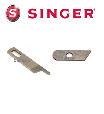 SINGER GENUINE 14U 14SH OVERLOCKER KNIFE/BLADE UPPER LOWER ...