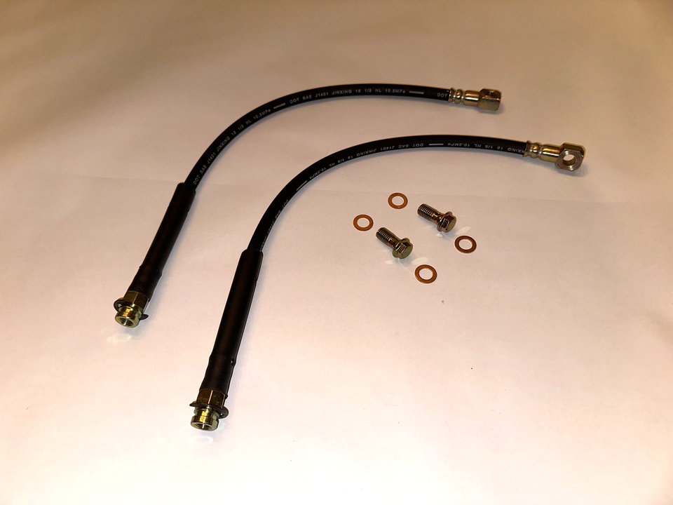 Chevy GM Disc Brake Conversion Rubber Brake Line Hose Set | eBay