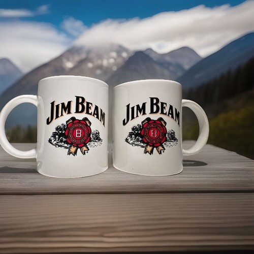 Jim Beam Coffee Mug With Logo On Both Sides! 10 Oz Vtg 1980's | eBay