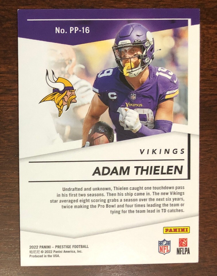 2022 Prestige Adam Thielen Vikings Prestigious Pros Red Foil SP /449 ...
