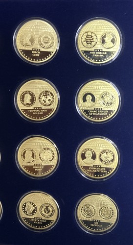 American Mint "MOST EXPENSIVE COINS IN THE WORLD" 24 Gold Coin Set W ...