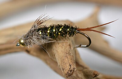 12 flies Tungsten Bead Head 20 Incher Stonefly Nymph Fly - Sizes #10 ...