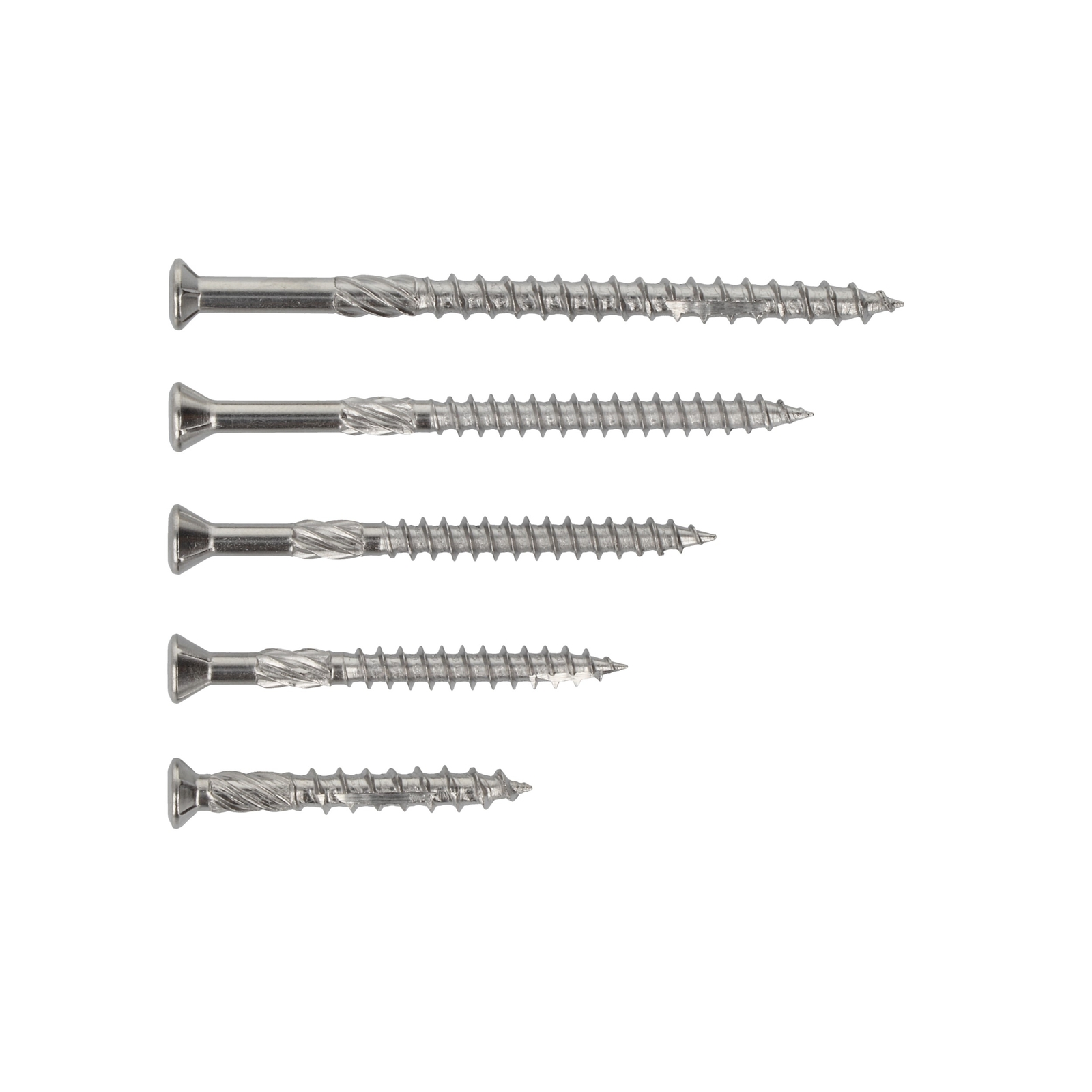 Terrassenschrauben Edelstahl C1 Holzschraube Cut-Spitze 5x40 5x50 5x60 ...