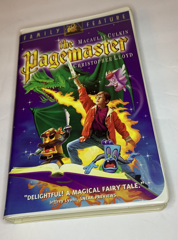 The Pagemaster VHS 1995 clam shell and original inserts Fox Family ...