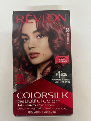 Revlon Colorsilk Beautiful Color Permanent Hair Color #66 Cherry Red 1 ...