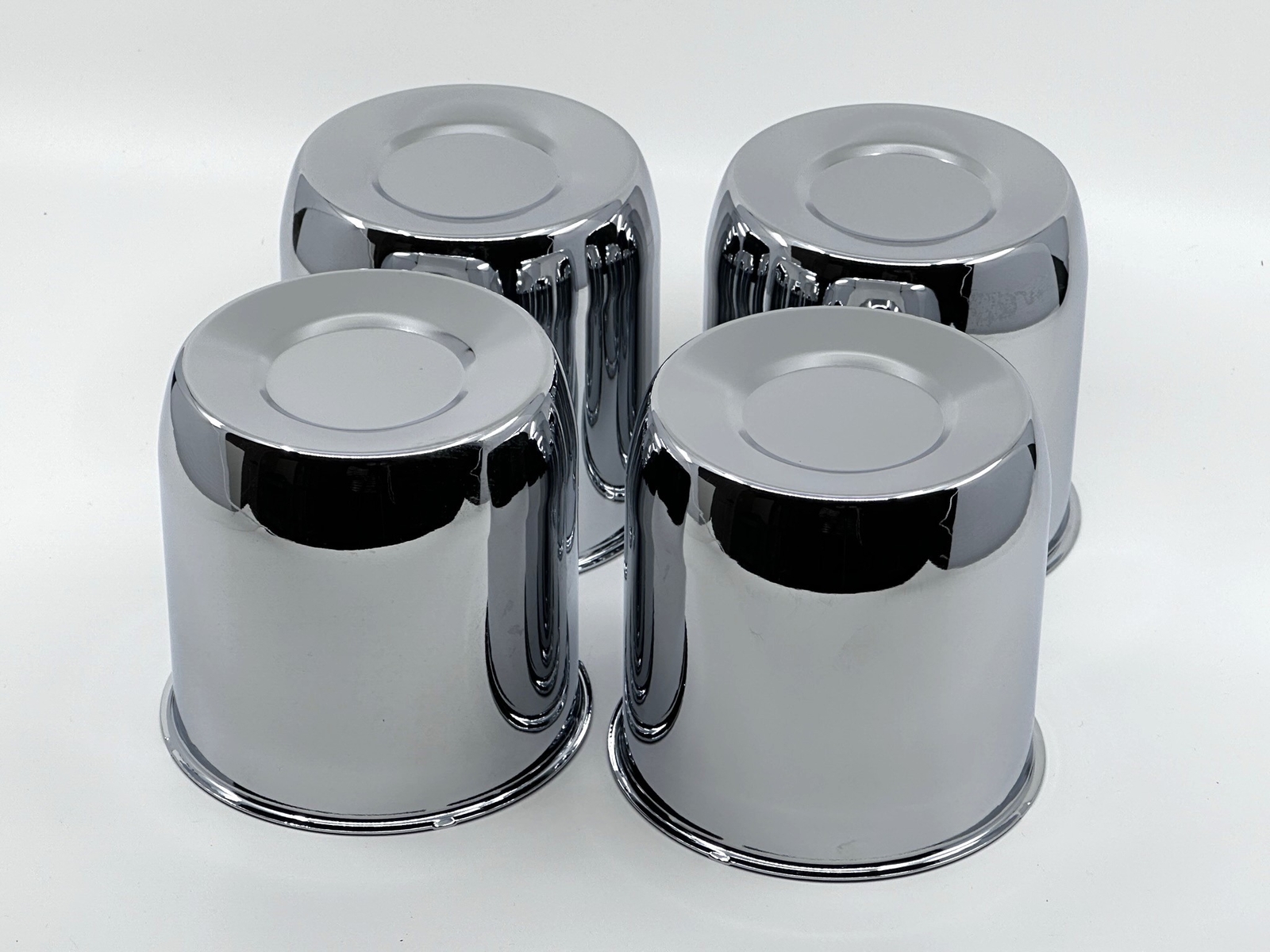 4 Chrome Steel Center Caps Push Thru For Trailer wheel rims 4.25 ...