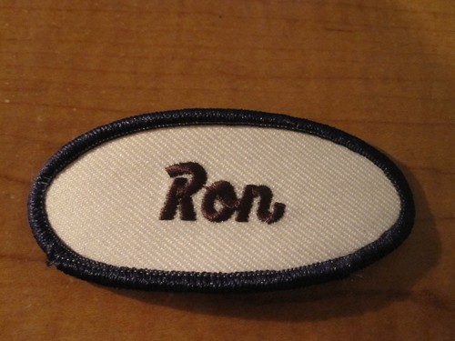 RON Uniform Name Tag Embroidered Cloth PATCH Service Station Biker ...