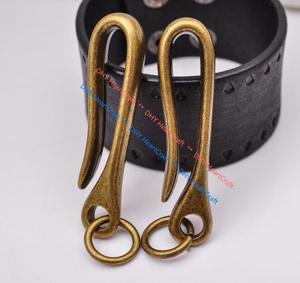 5pc Heavy Quality KeyChain Pocket Key Chain Clip Fish U Hook Antique ...