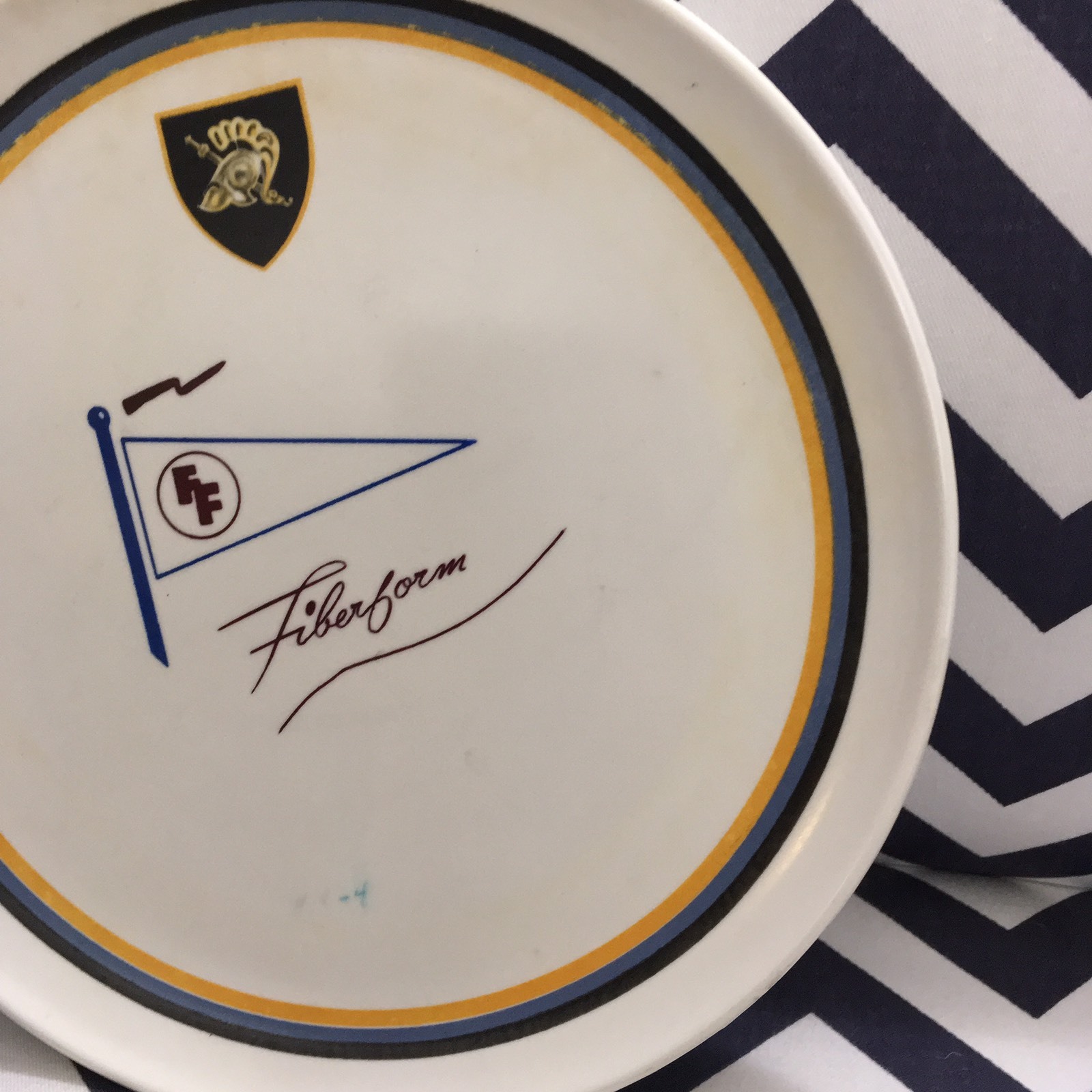 Vintage Fiberform Advertising Logo Plastic Plate Orchard Paper Company ...