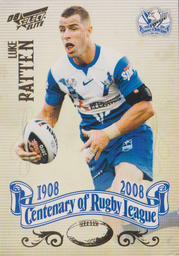 2008 NRL Select Centenary of Rugby League COMMON Card Of LUKE PATTEN ...