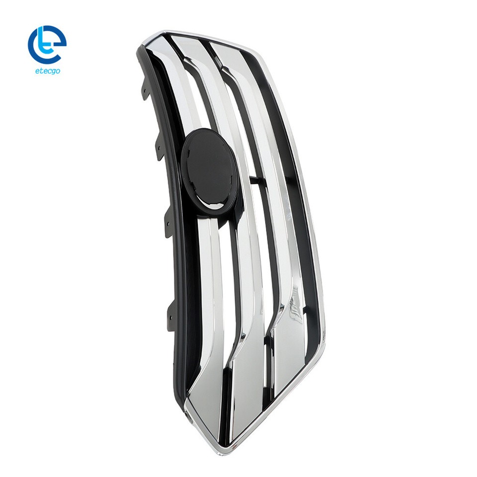 Upper Chrome Bumper Grille Grill For Hyundai Santa Fe Sport 2013 2014 ...