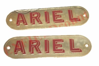 Pair Brass Petrol Gas Fuel Tank Badge Emblem Motif Ariel Motorcycles | eBay