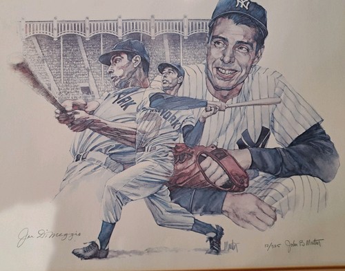 Joe DiMaggio Signed Lithograph By John B. Martin #12/325 | eBay