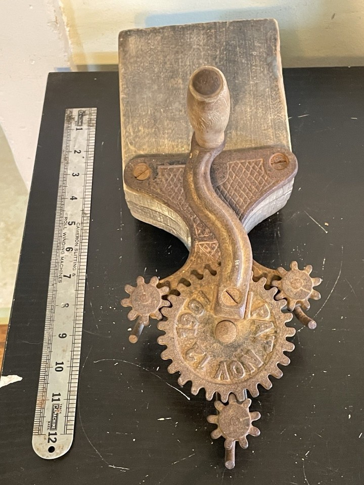 Vintage Cast Iron 3 Hook Rope Maker Pat Nov 12 1901 Crank Rope Making ...