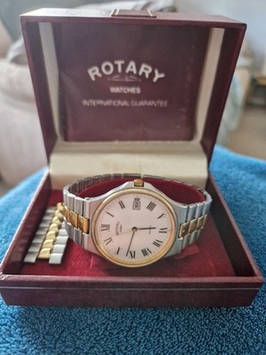 Rotary Watch - Men's, Gold and Silver with white face | eBay UK