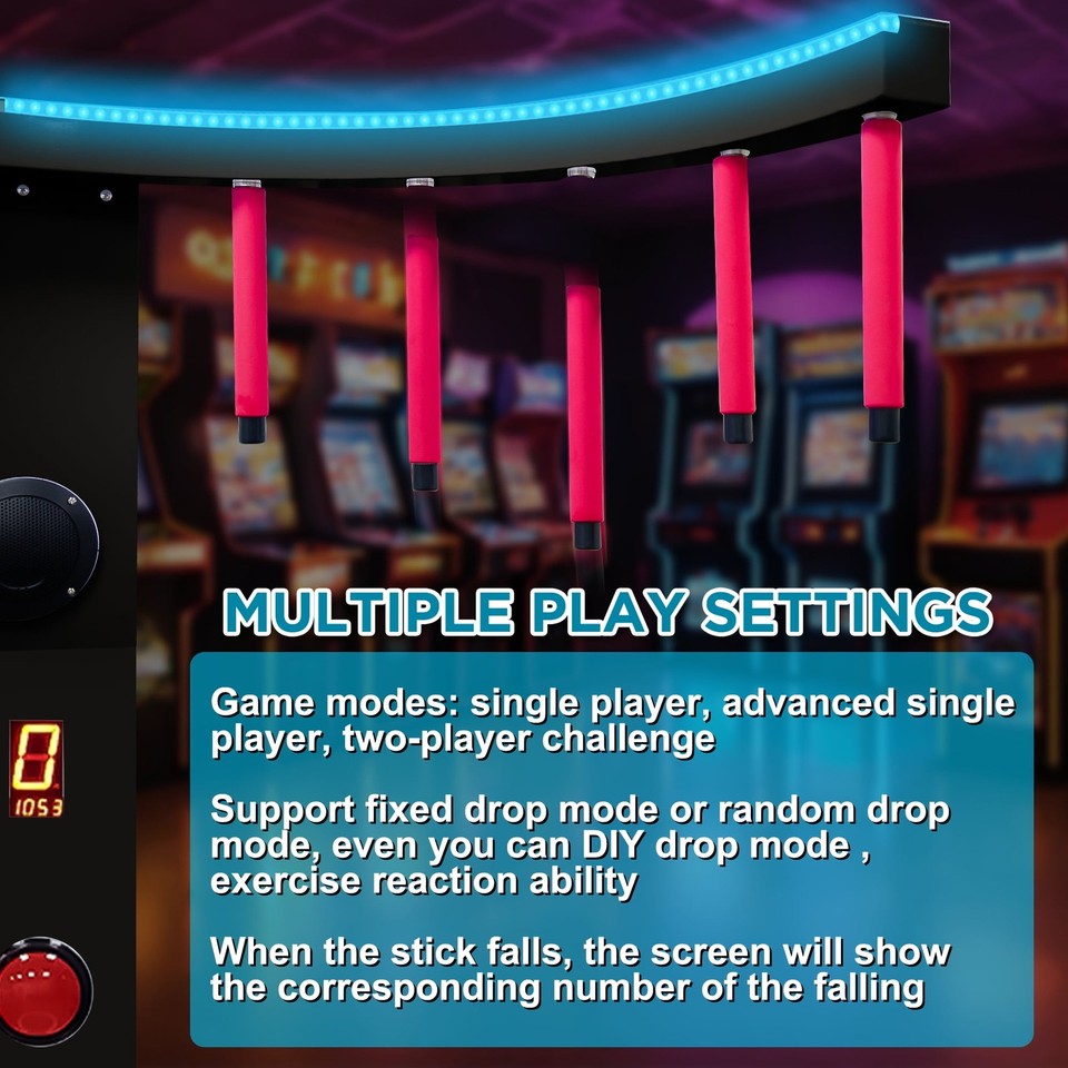 Arcade Game Machine Coin Operated Interactive Reaction Skill Game for ...