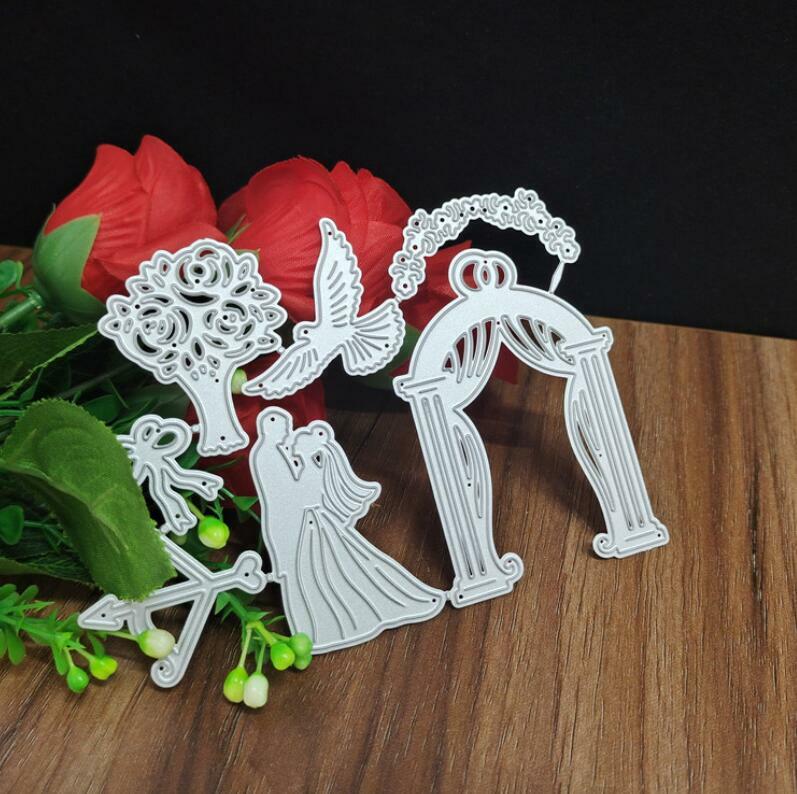 Couple Metal Cutting Dies Wedding Invitation Card Scrapbooking Stencil ...