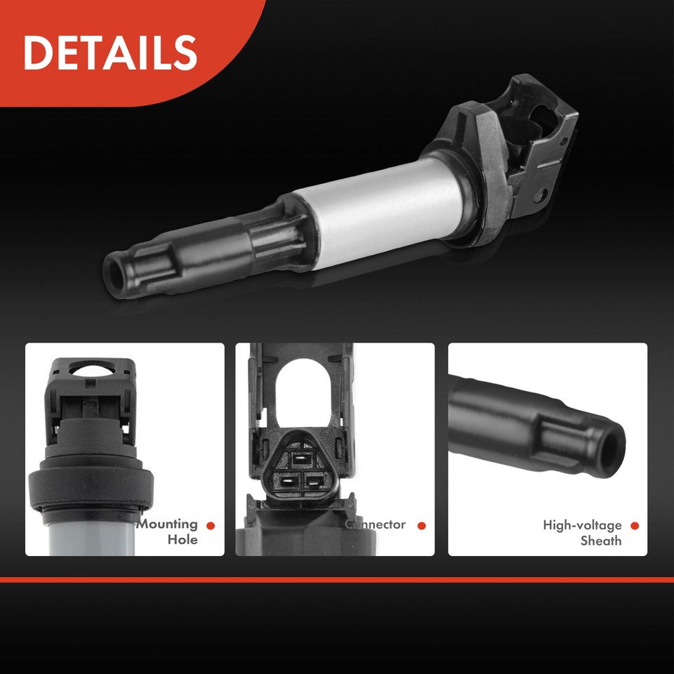 Set of 6 Ignition Coils Pack on Plug for BMW E39 E46 E53 E60 E65 E66 ...