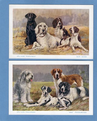 Set 8 Spratt's Dog Series by R Ward Binks Dogs pcs unused APL Ref N172 ...