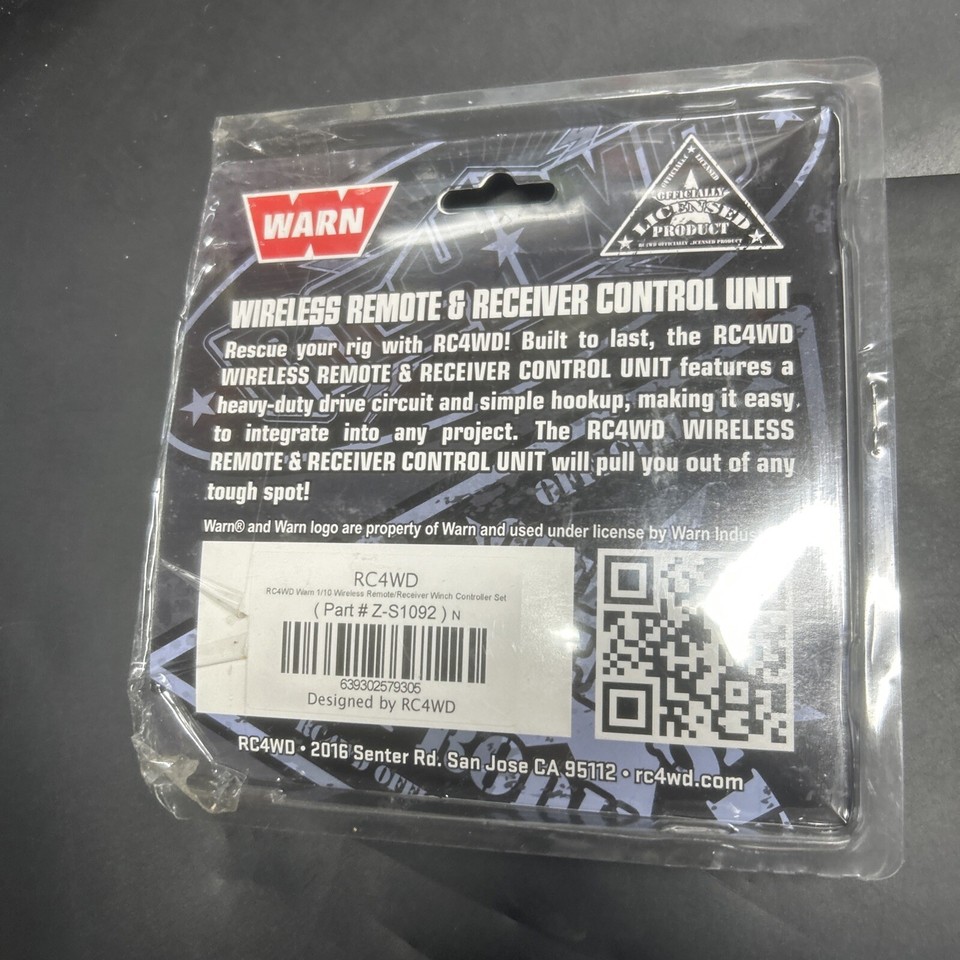 Warn #Z-S1092 RC4WD Warn 1/10 Wireless Remote/Reciever Winch Set NIP | eBay