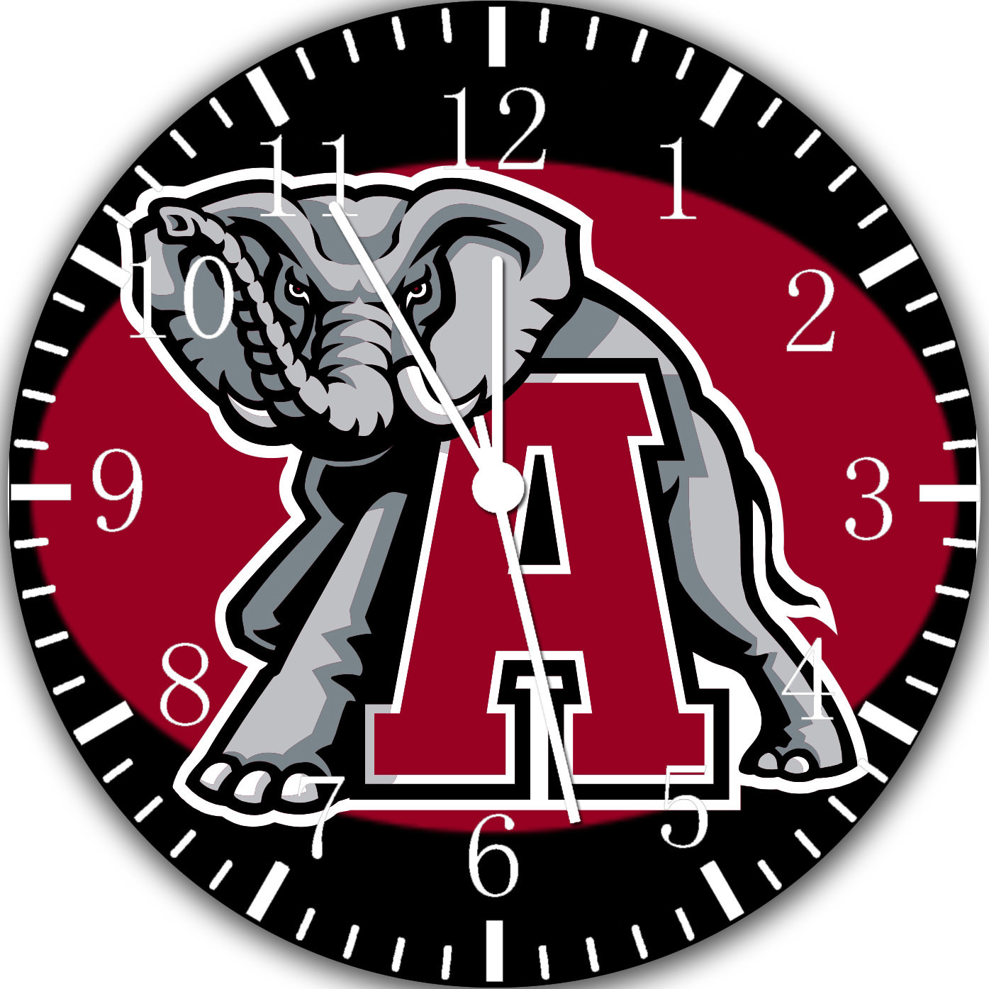 Alabama Crimson Tide Frameless Borderless Wall Clock Nice For Gifts or ...