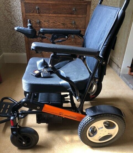 Monarch Ezi-Fold Power Wheelchair Orange/Black Easy operation Very Good ...