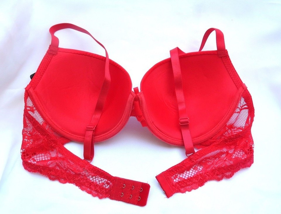 34C 36C 38C 40C Demi Cup LACE Underwire Bras Black White Red Green ...