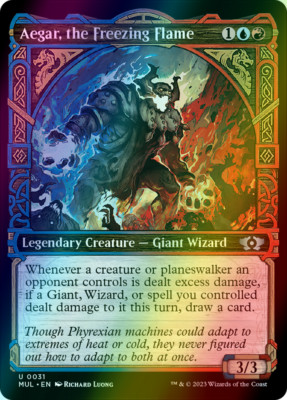Aegar, the Freezing Flame SHOWCASE FOIL, Multiverse Legends, MTG MUL NM ...