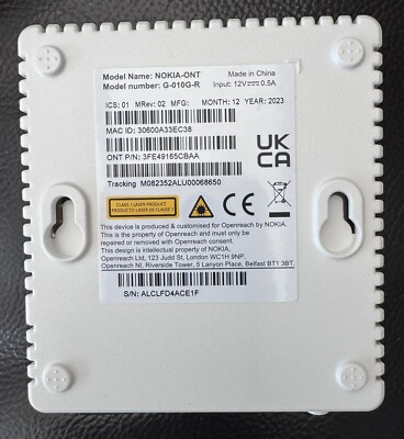 Box of 28 Nokia-ONT G-010G-R Openreach Optical Fibre GPON Terminal BNIB ...