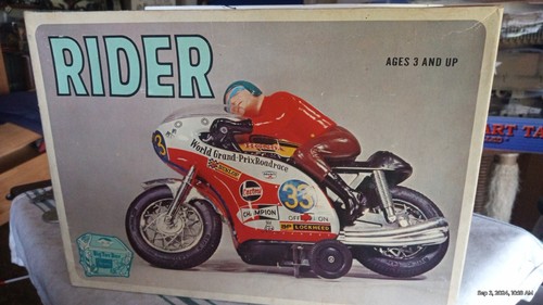 Vintage 1964 Sears Toy Box Rider Speed Bike B/O Tin Litho Mib | eBay