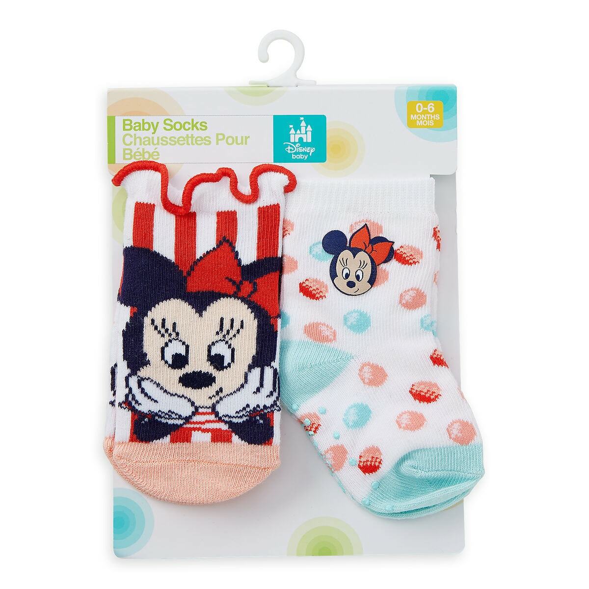 Disney Store Minnie Mouse Cute Sock Set For Baby 0 6 12 24 Months New ...