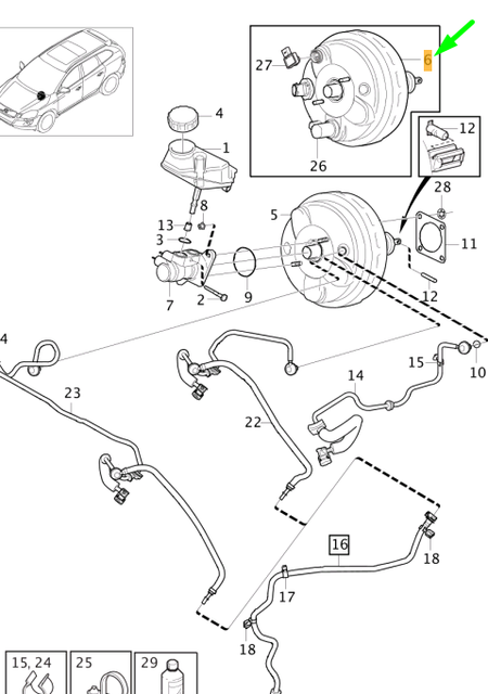VOLVO V60 MK1 BRAKE SERVO CYLINDER 31341676 ORIGINAL for sale online | eBay