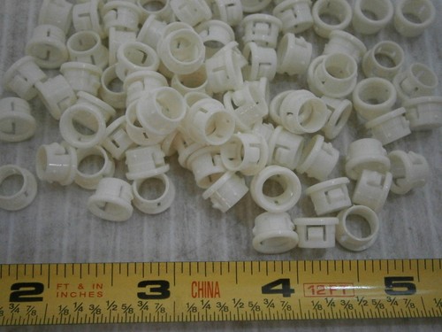 Heyco 2811 Shorty Bushings .75" ID .38" OD .24" Long White Nylon Lot of ...