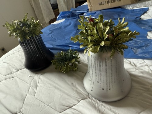 2 Illuminated Starry Night Bell w/ Leaves Top by Valerie Parr Hill | eBay