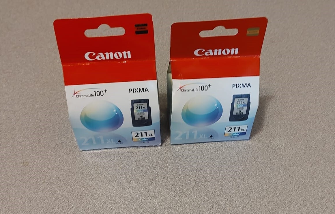 (New 2 Pack) Canon CL-211XL High-Yield Tri-Color Ink Cartridge ...