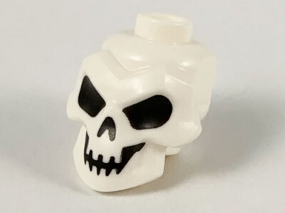 LEGO - Minifig, Head, Modified Skull with Black Eyes, Nose and Mouth ...