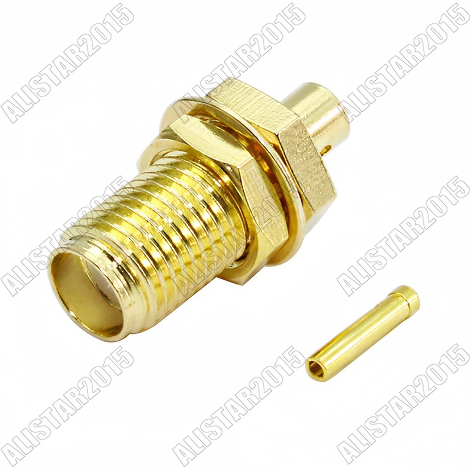 10x SMA Female Bulkhead Solder RF Connector For Semi-Rigid RG405 0.086 ...