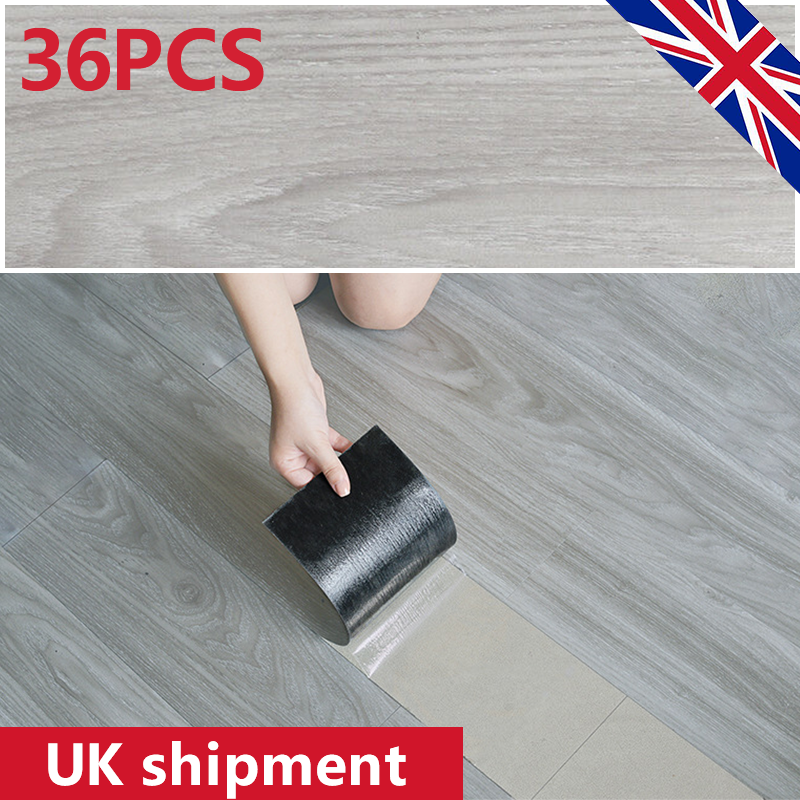 Heavy Duty Grey Vinyl Cushion Roll Sheet Flooring Lino Kitchen Bathroom ...