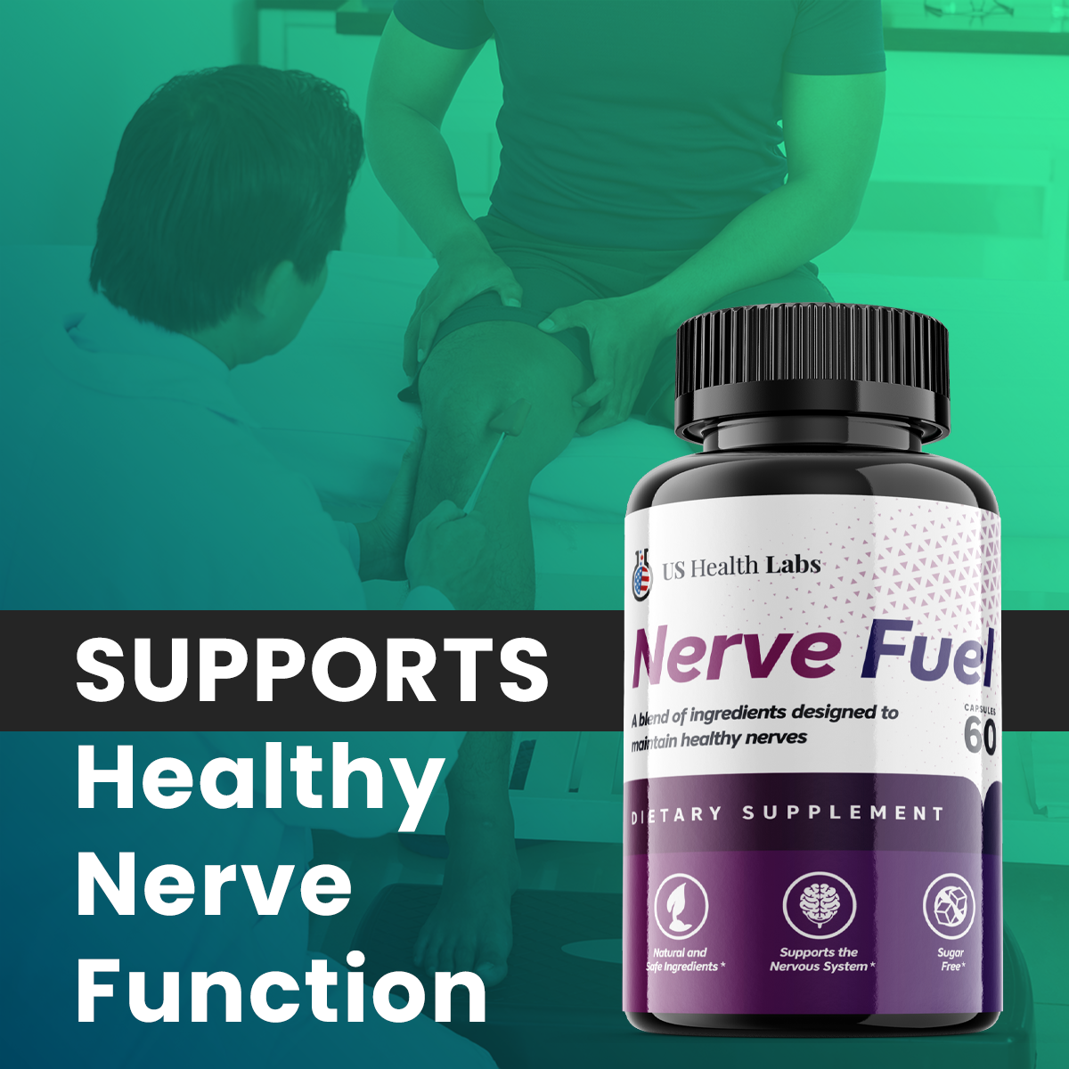 (2 Pack) Nerve Fuel Capsules for Nerve Health Nerve Pain Support (120 ...