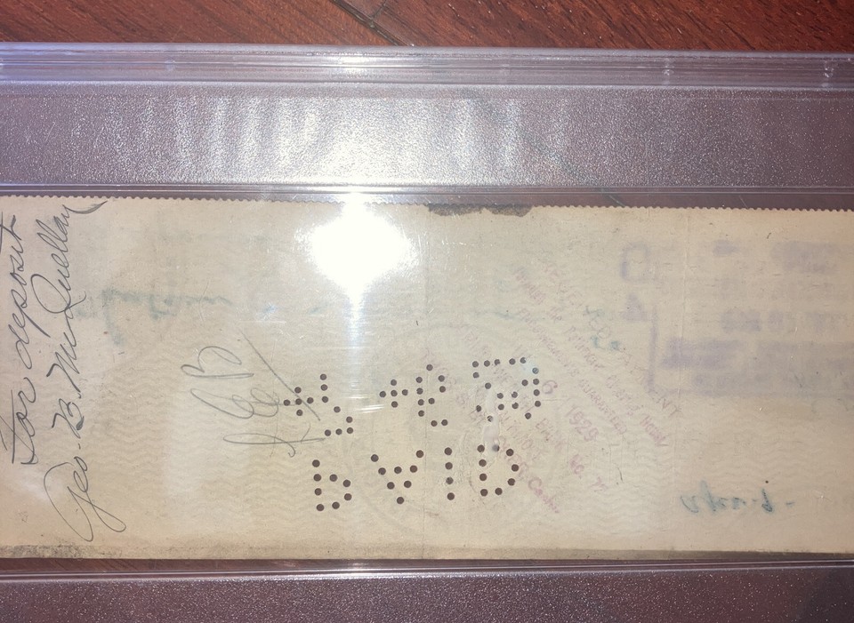 George Weiss New York Yankees Signed check 1929 baltimore orioles psa ...