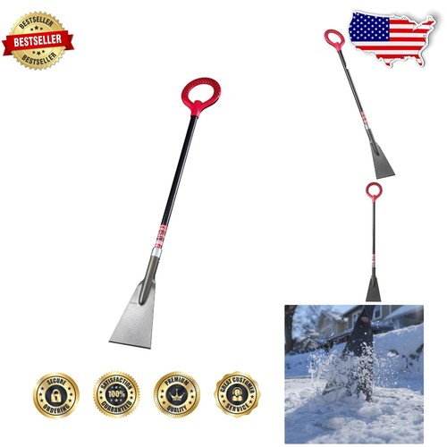 Versatile Long Handled Ice Scraper with Beveled Edge for Heavy-Duty Ice ...